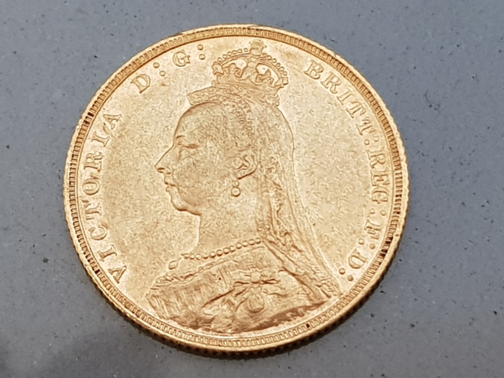 22CT GOLD 1888 FULL SOVEREIGN COIN