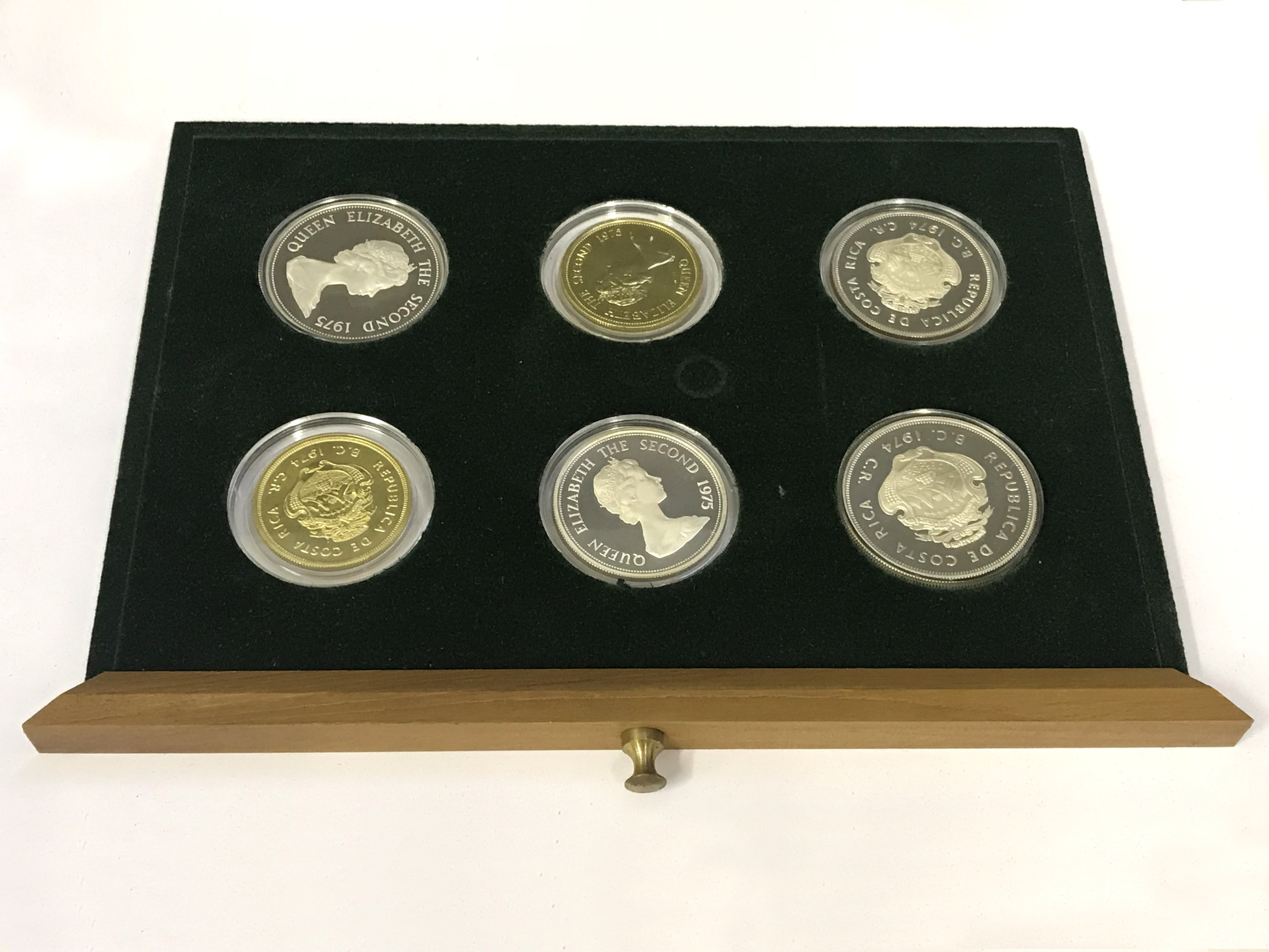1974-75 CONSERVATION COINS COLLECTION - 6 GOLD & 12 SILVER COINS