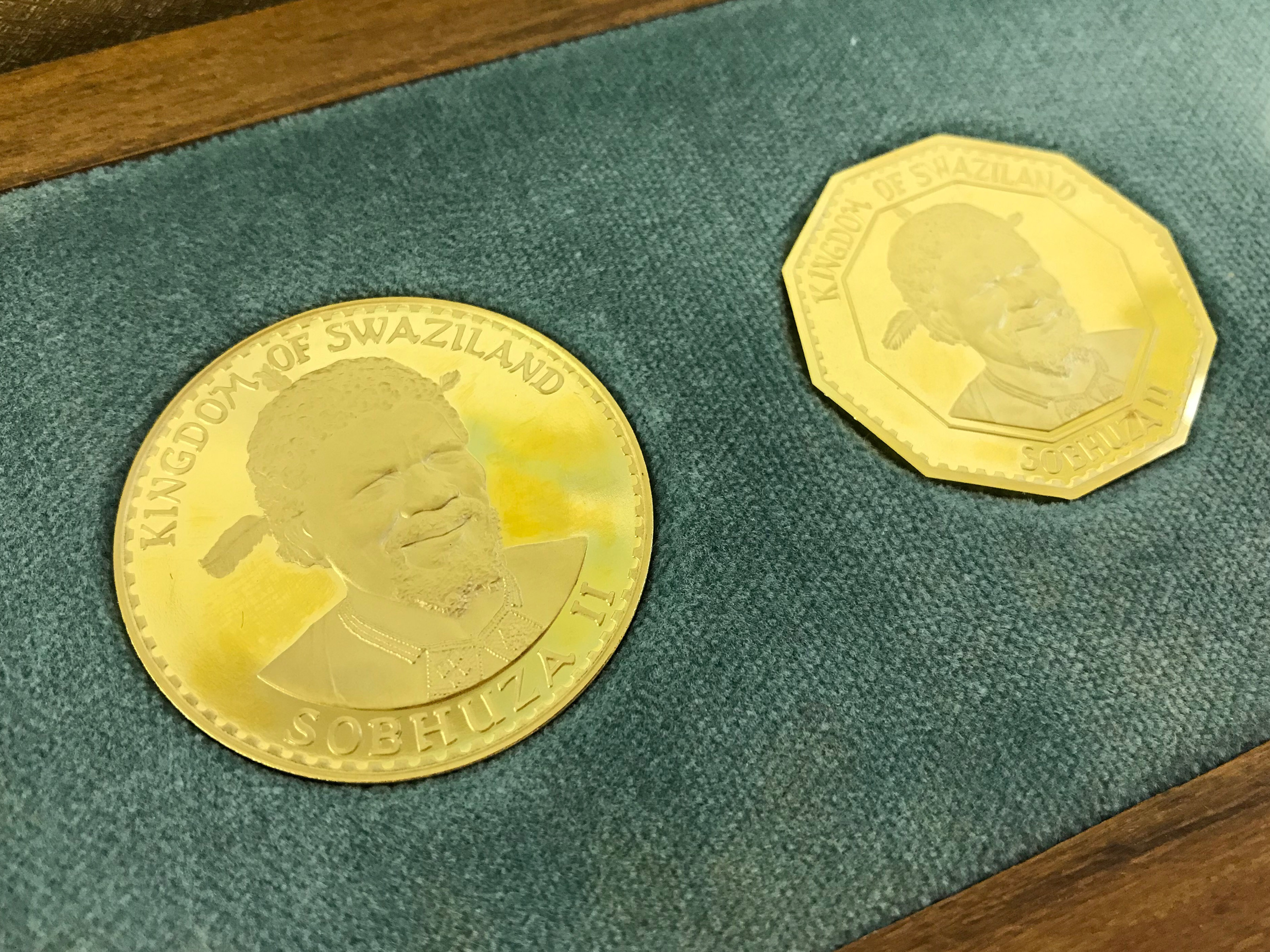 1974 SWAZILAND COMPLETE SET OF FOUR GOLD COINS