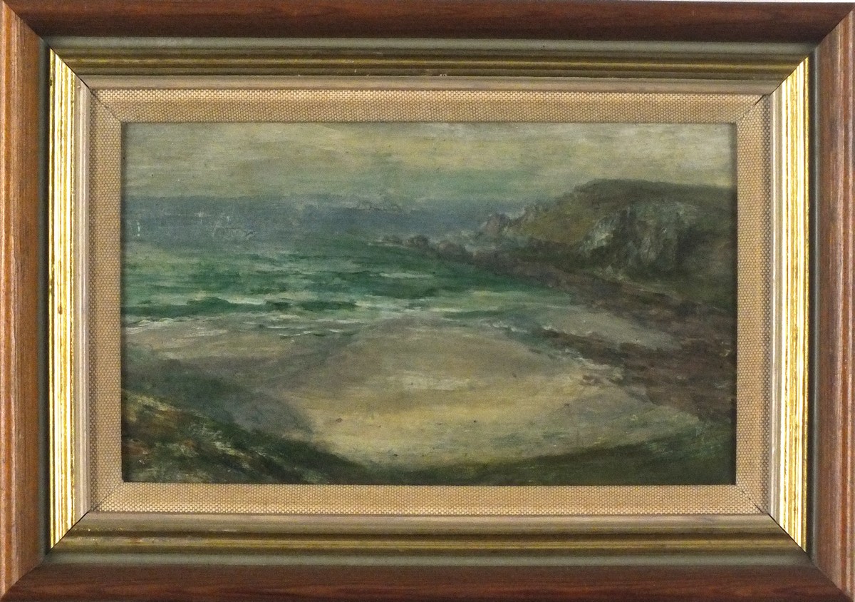 Attributed to Caroline GOTCH Aires Point Sennen Cove, Oil on panel ...