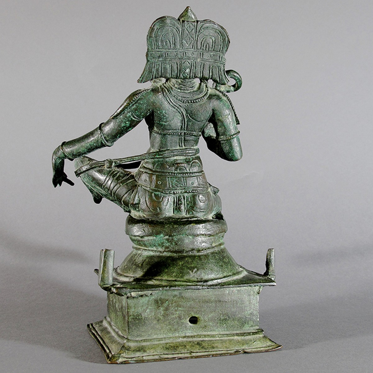 A LATE CHOLA BRONZE FIGURE OF AIYANAR Tamil Nadu, South India, 13th ...