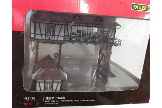 2 Faller (Germany) HO gauge model buildings - 193161 Engine House with ...
