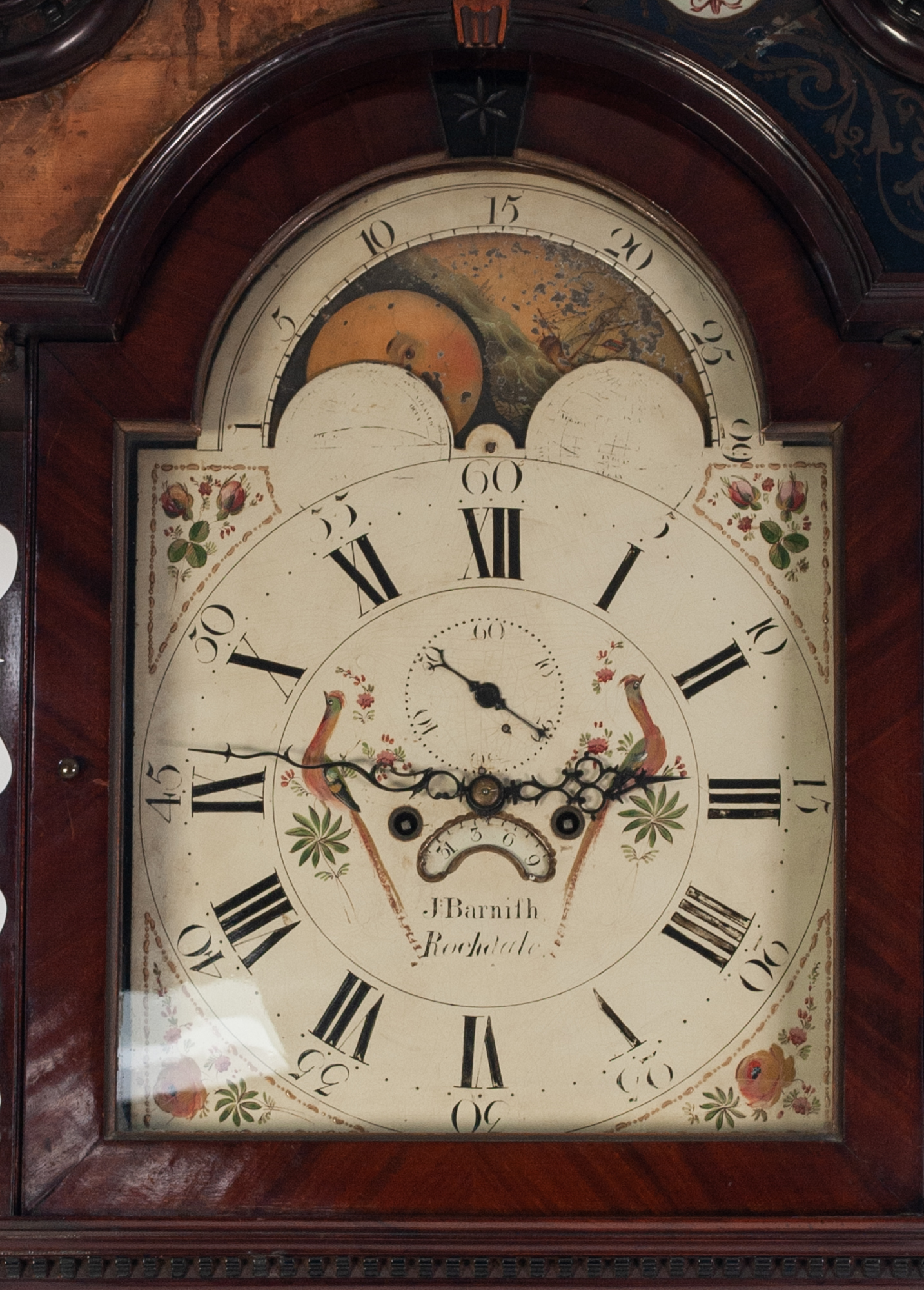 JOHN BARNISH, ROCHDALE, LATE EIGHTEENTH CENTURY FIGURED MAHOGANY ...