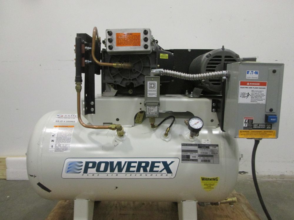 Powerex 30 Gallon Air Compressor Make: Powerex Model: STS03013 Serial ...