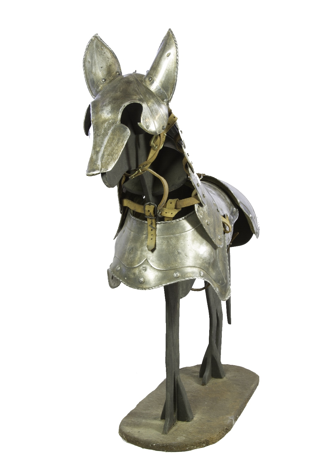 A MID 20TH CENTURY COPY OF MEDIEVAL DOG ARMOUR, fashioned from ...