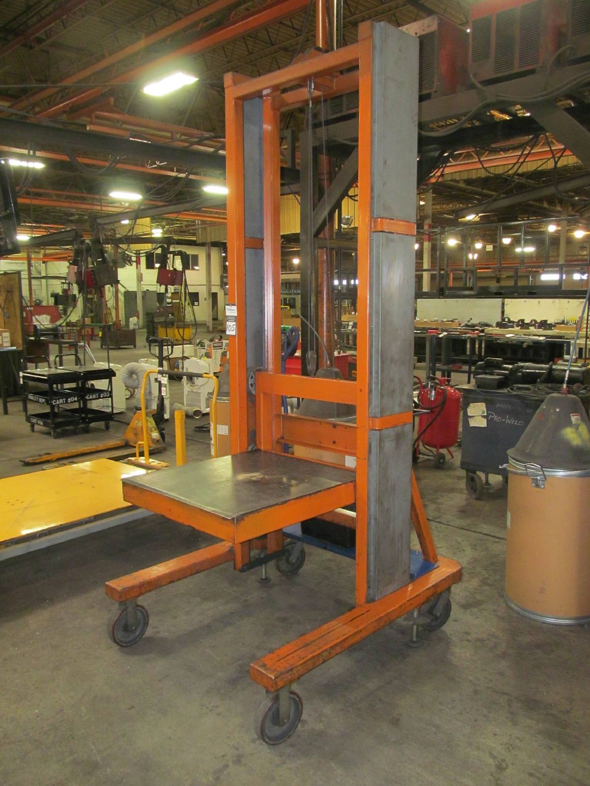 2000 lb. Electric Die Lift Cart, 29" x 32" Platform; 84" Lift Height