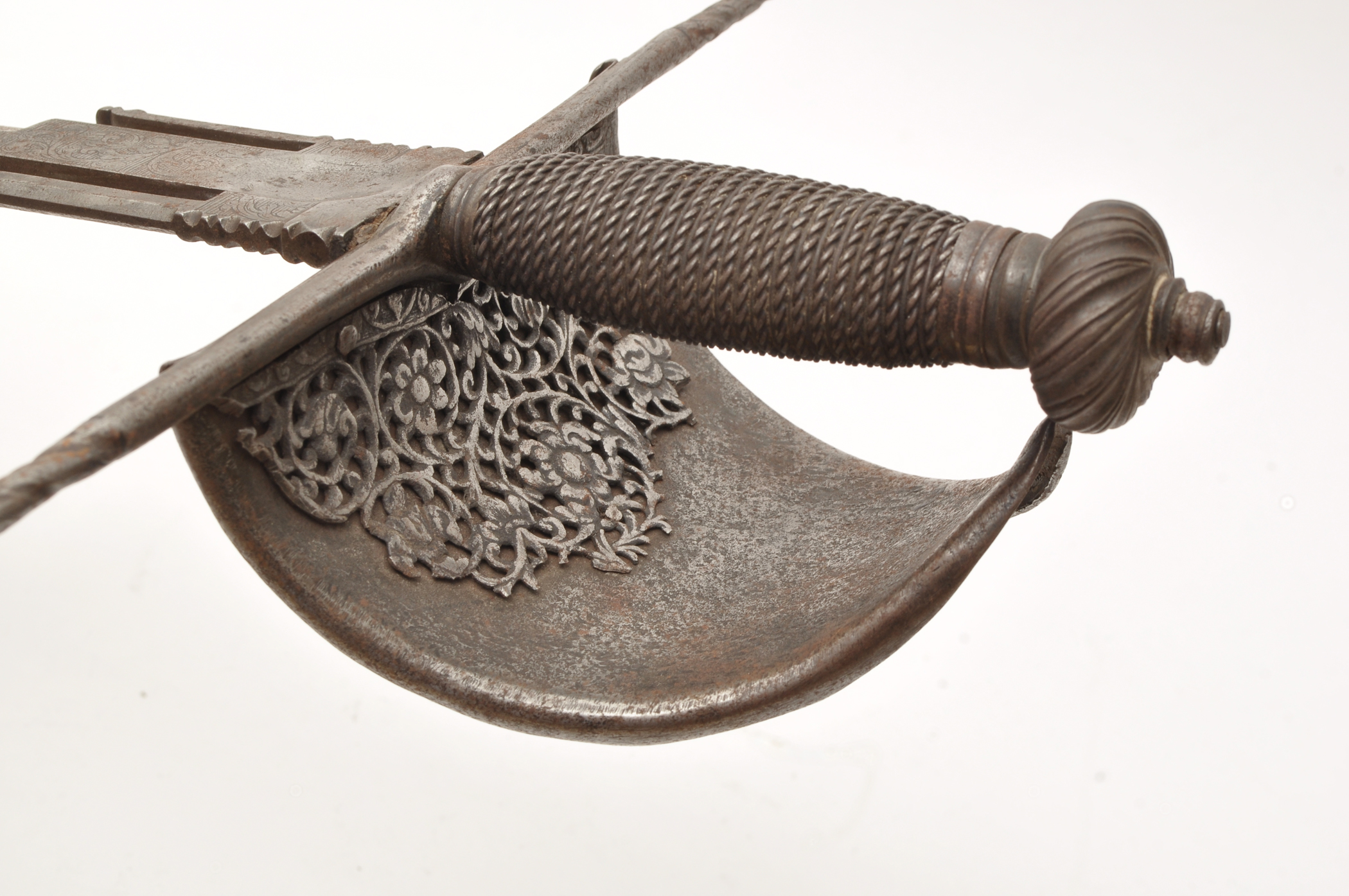 A mid 17th Century left-hand "Main-Gauche" dagger, probably south ...