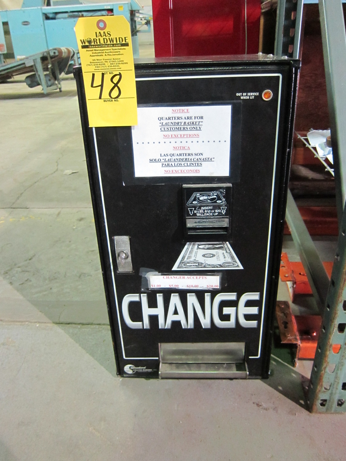 CHANGE MACHINE STANDARD Model: EC-200