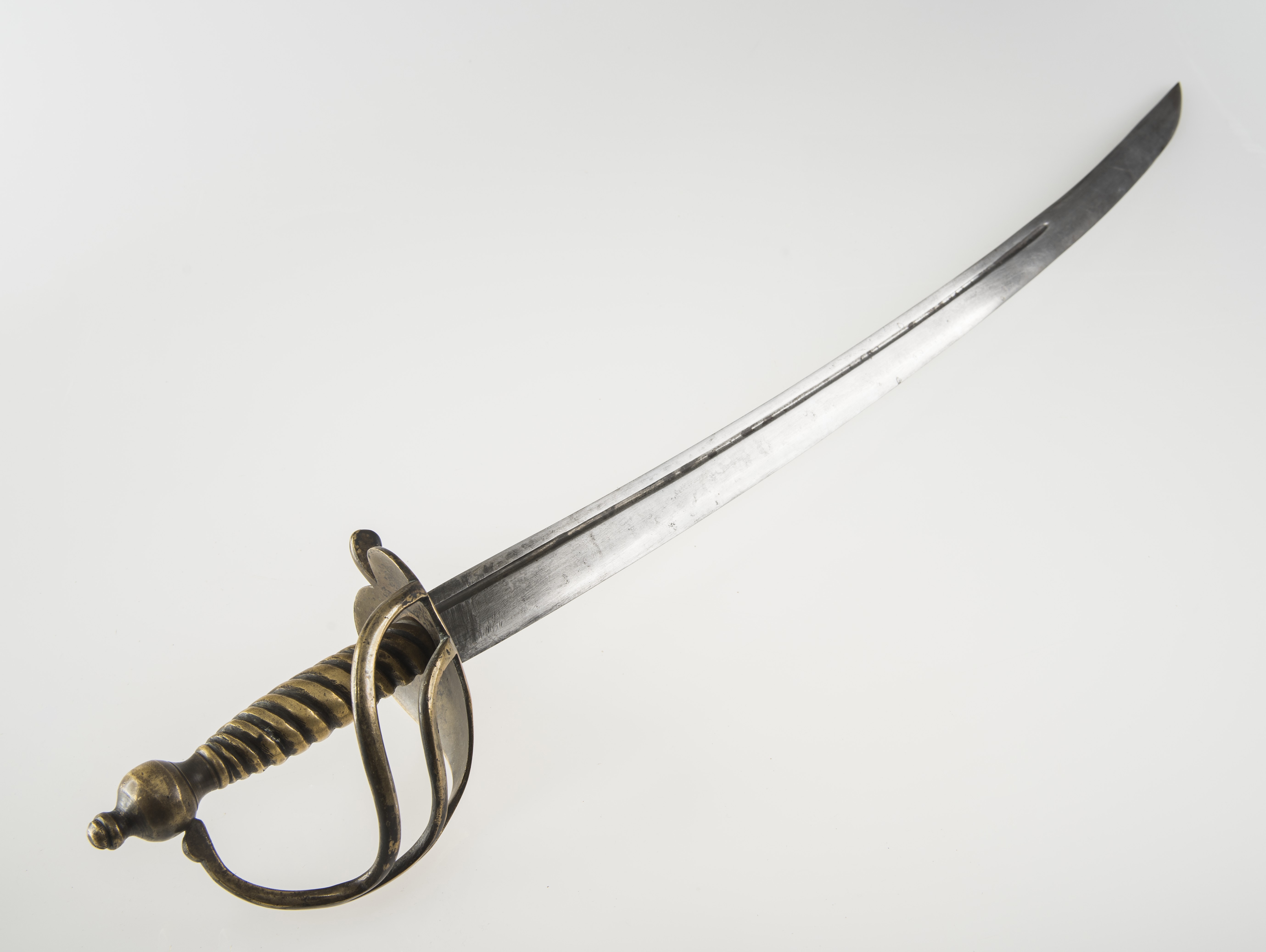 A MID 18th CENTURY BRITISH INFANTRY SHORT SABRE (HANGER), the curved ...