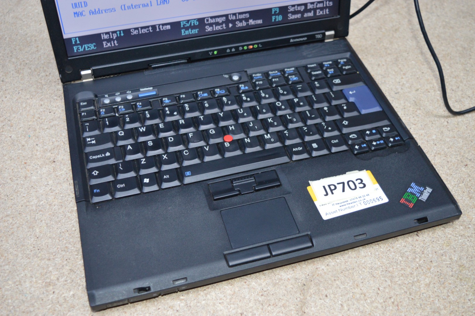 1 x IBM Thinkpad T60 Laptop Computer - Features Intel T2300 Dual Core ...