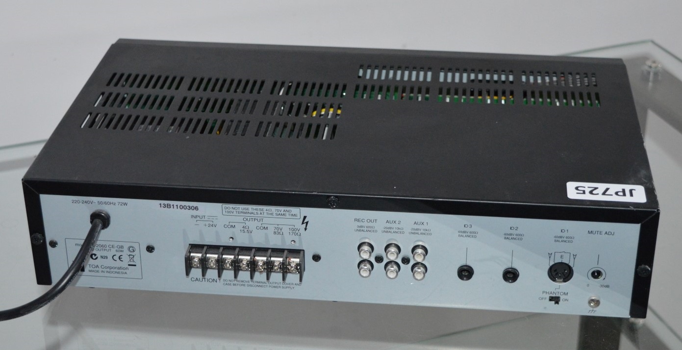 1 x TOA Professional Series PA Amplifier - Model A-2060 - 60w - 240v ...