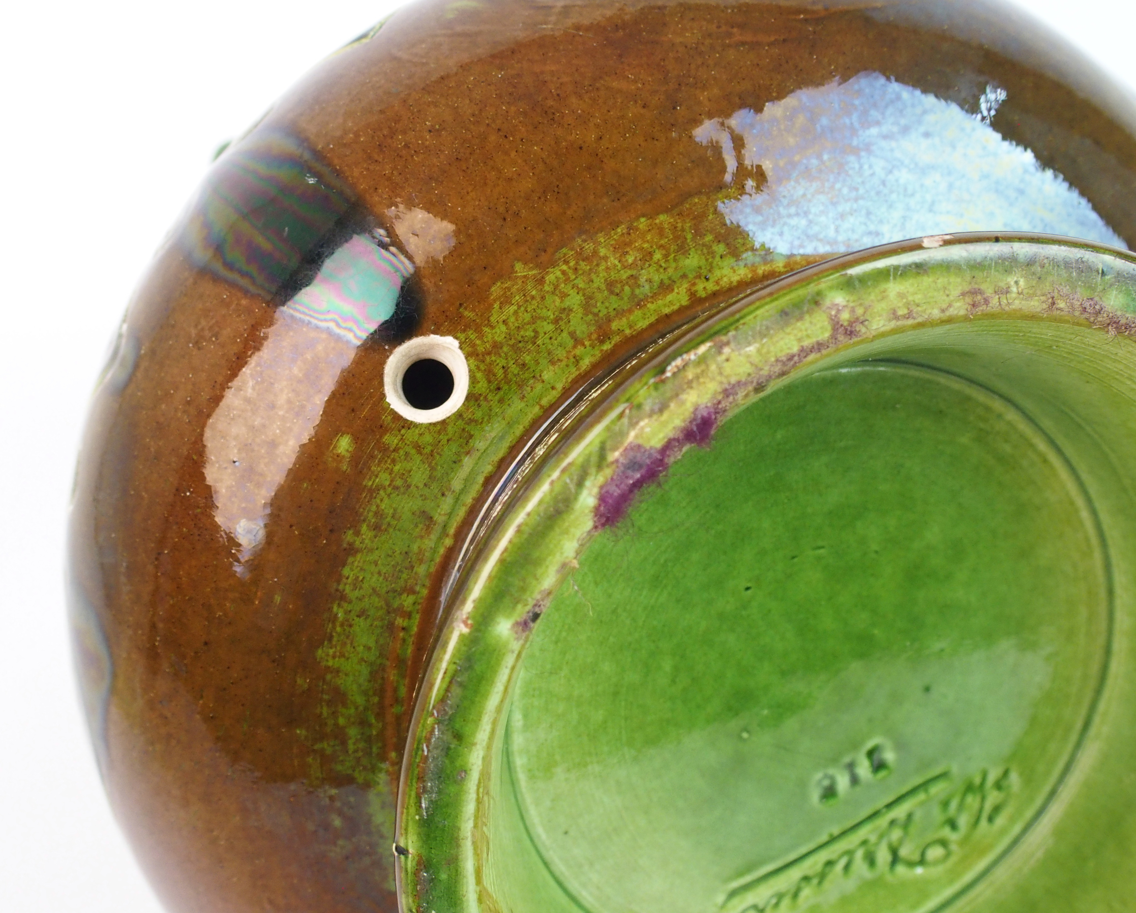 A rare Christopher Dresser "Goats Head" pottery vase designed for ...