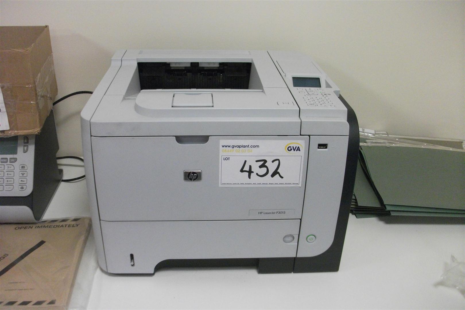 HEWLETT PACKARD LaserJet printer model HP LaserJet P3015 serial number ...