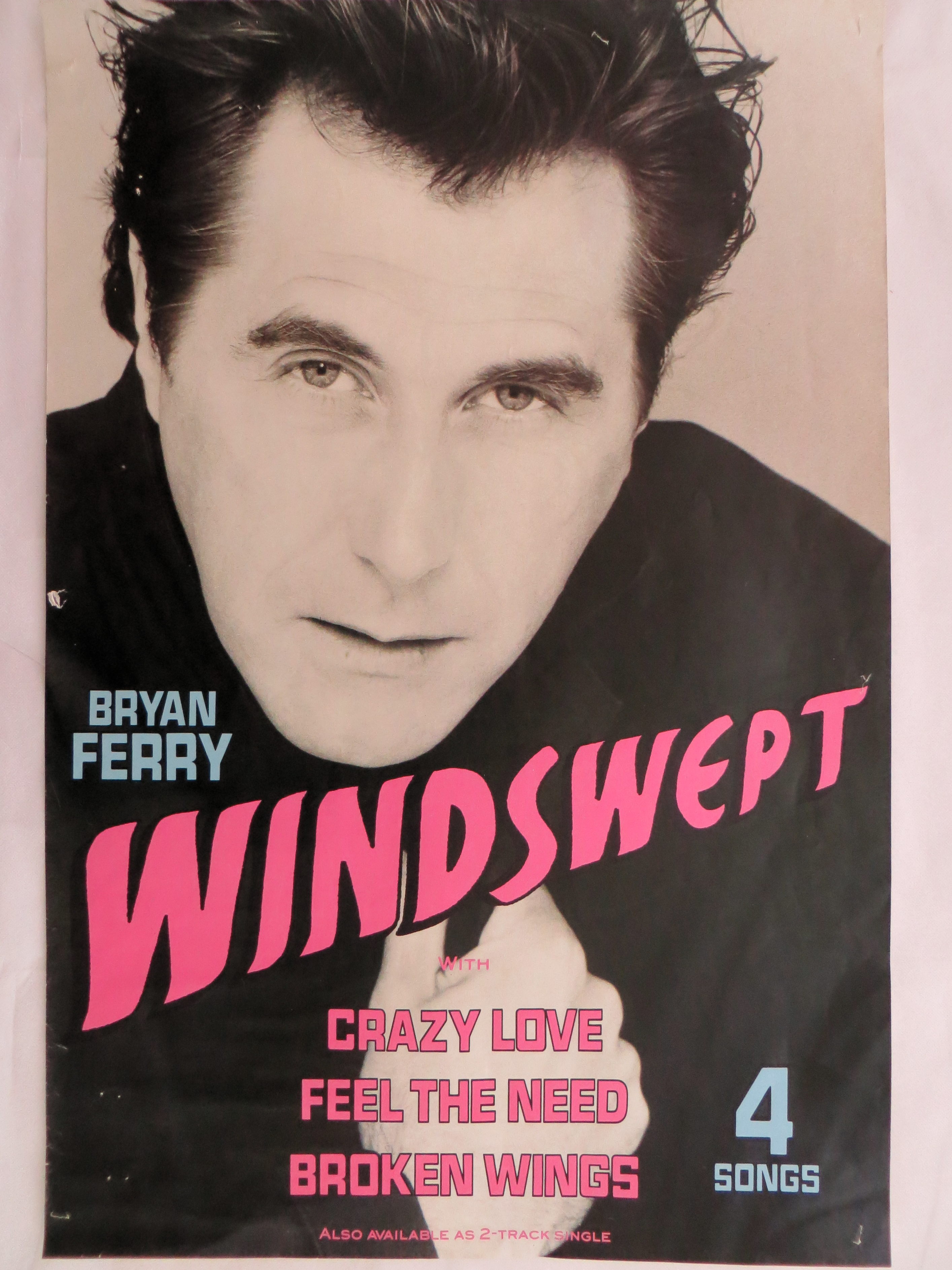 3 Original Bryan Ferry Promotional Record Posters, including 'Slave to ...