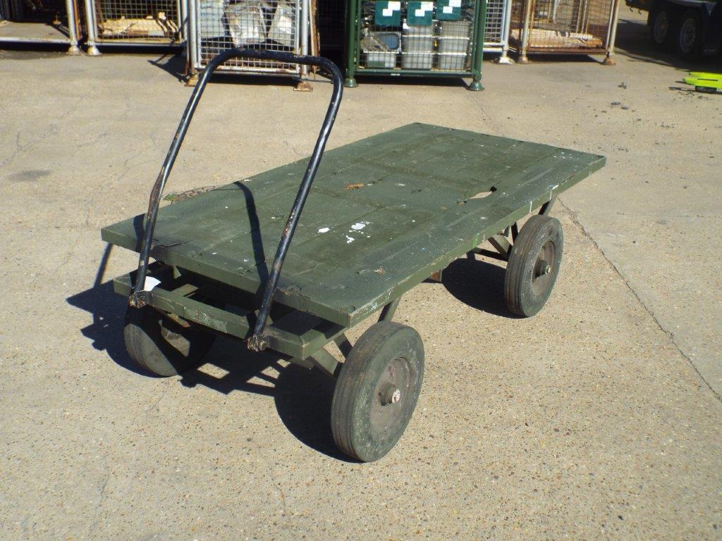 You are bidding on a 6' x 3' 1T Military Hand Cart. It is sold as seen ...