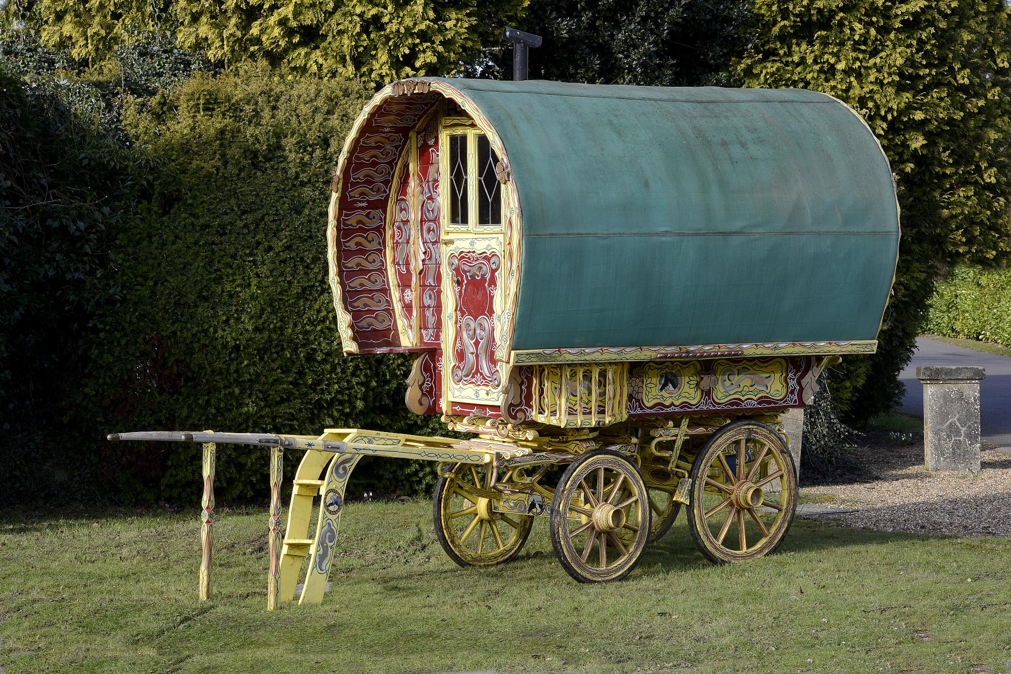 A gypsy bow top caravan 1st half 20th century the interior fitted with ...