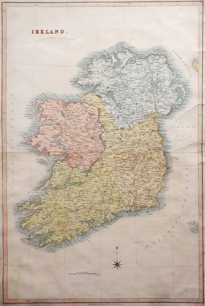 19th century maps of Ireland. A collection of engraved maps including ...