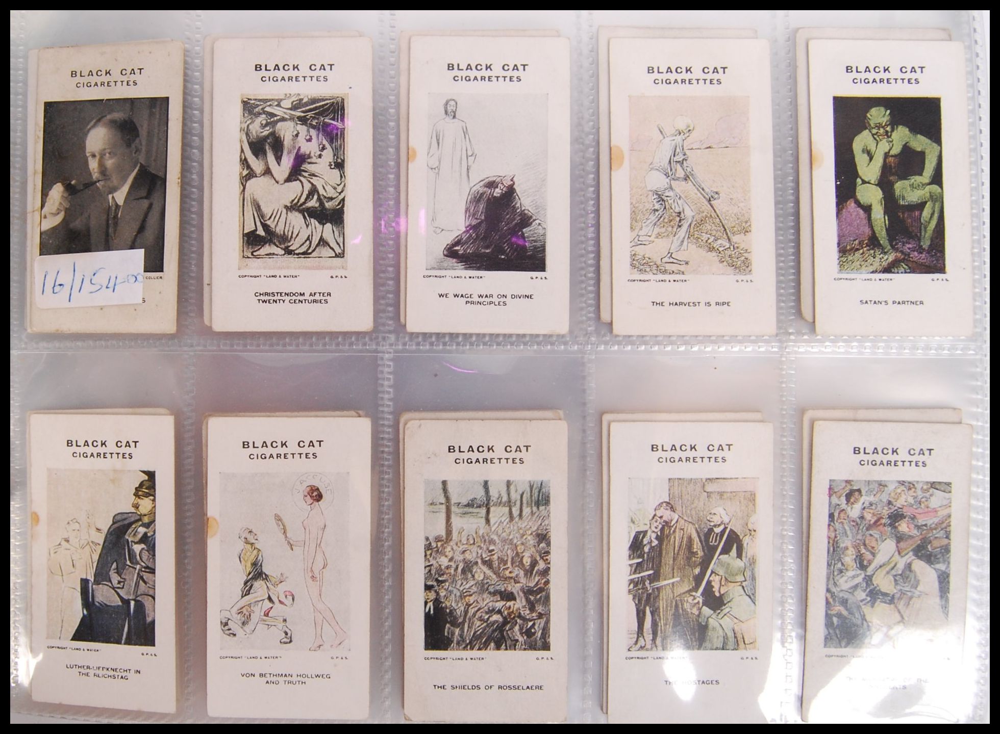 Cigarette Cards: An album of assorted vintage cigarette cards, all ...