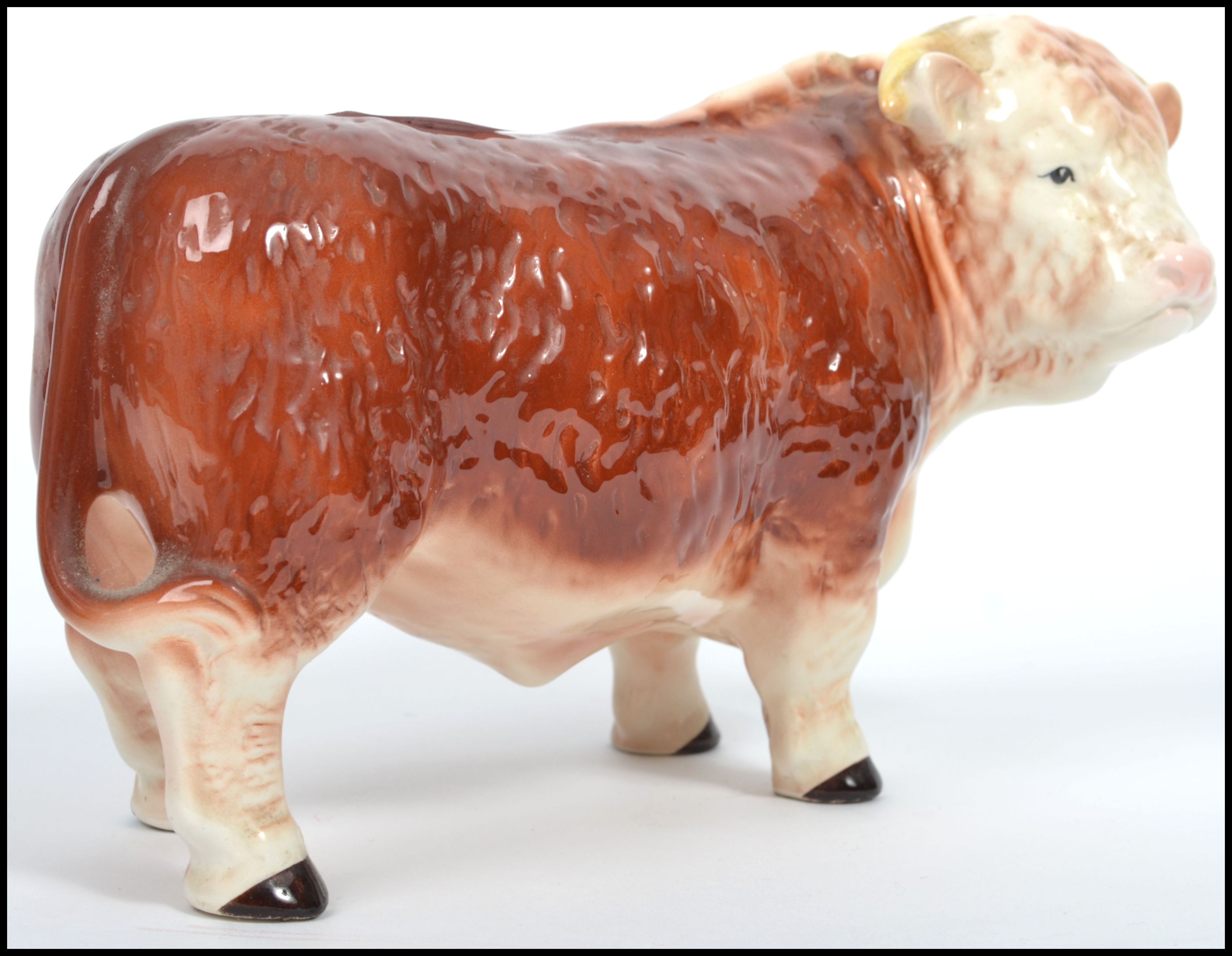 A vintage 20th century large Melba Ware ceramic figurine of a Hereford ...