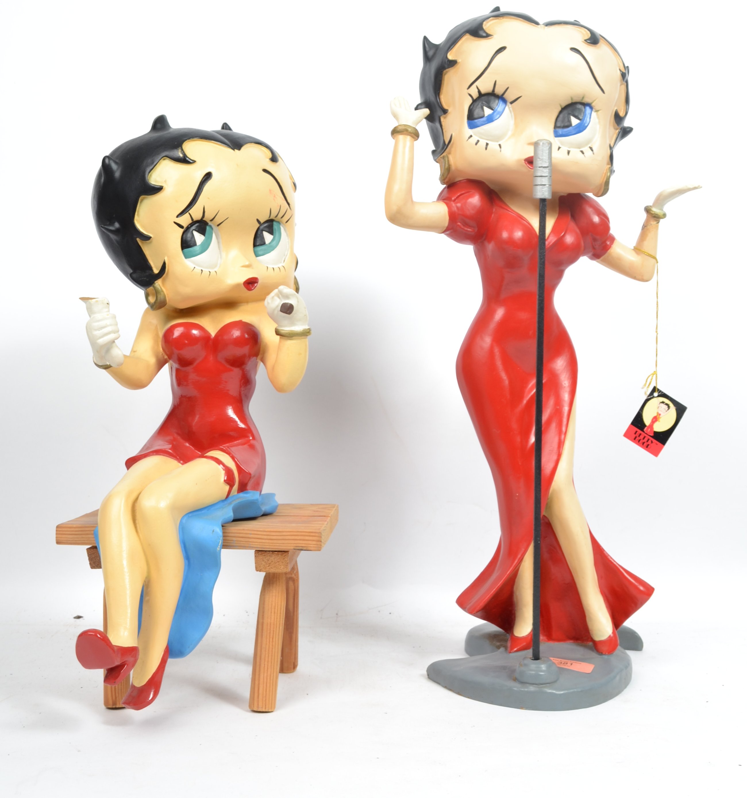 A large vintage Betty Boop figurine featuring the iconic character in a ...