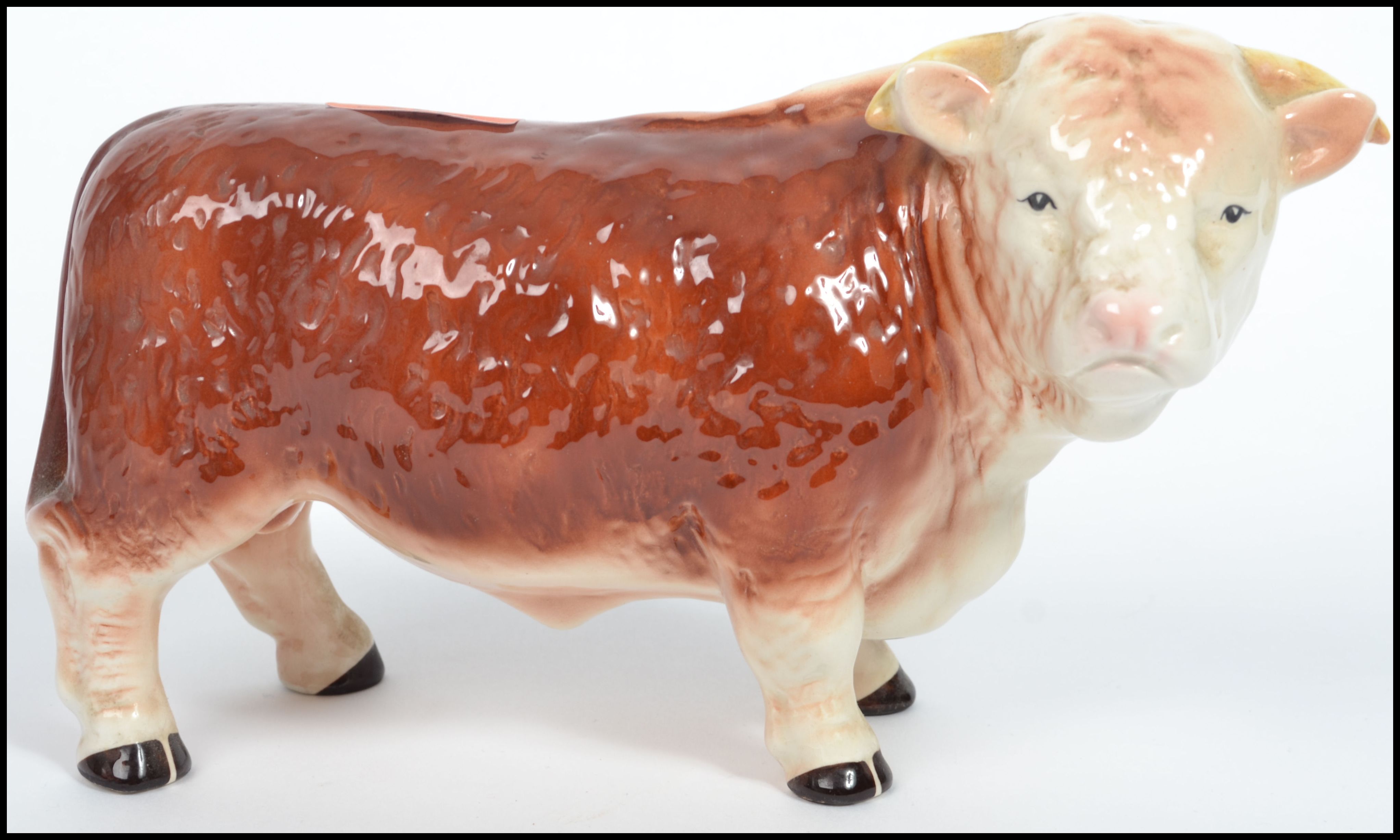 A vintage 20th century large Melba Ware ceramic figurine of a Hereford ...