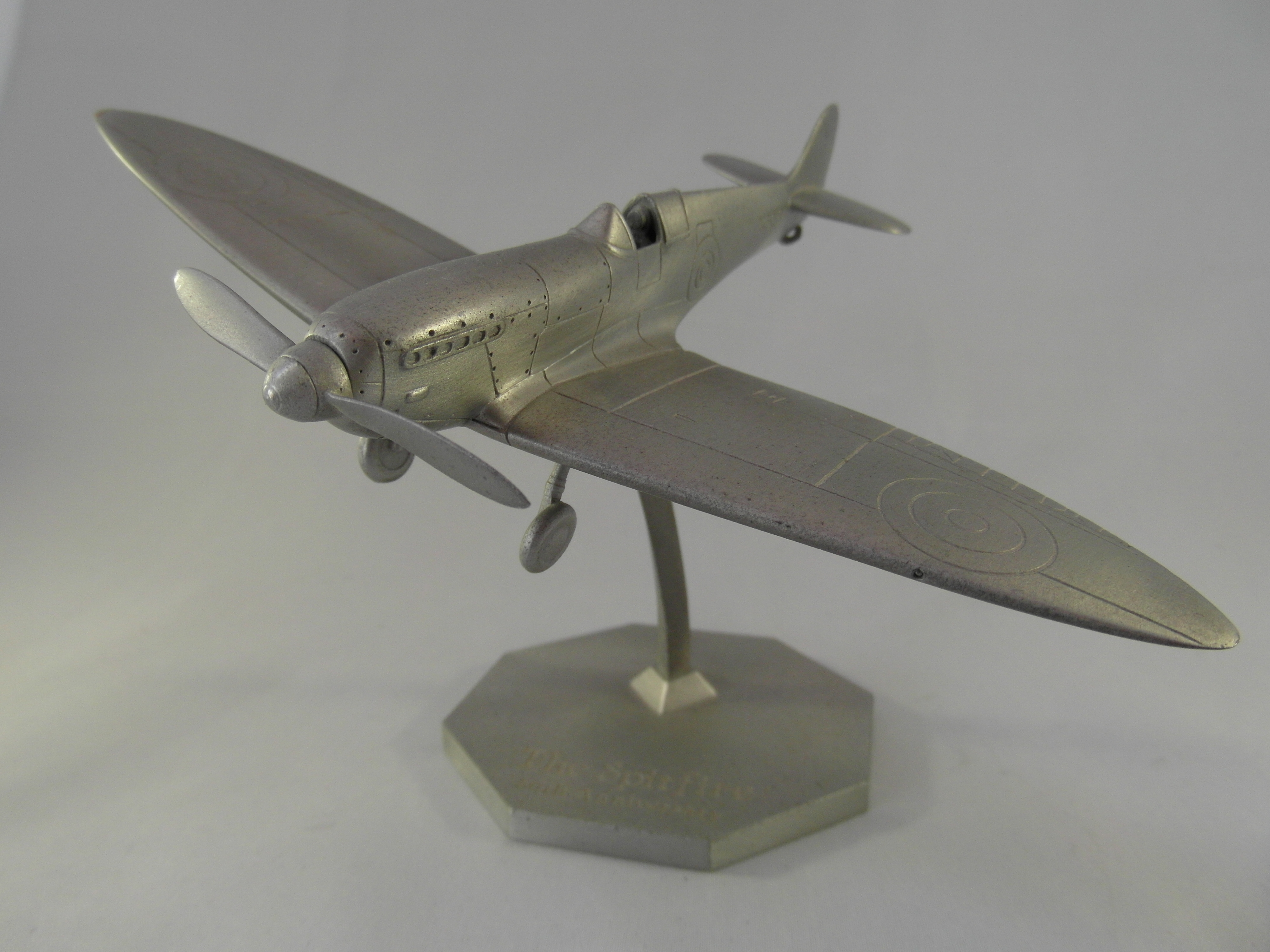 Franklin Mint 50th Anniversary fine pewter Spitfire scale model on ...