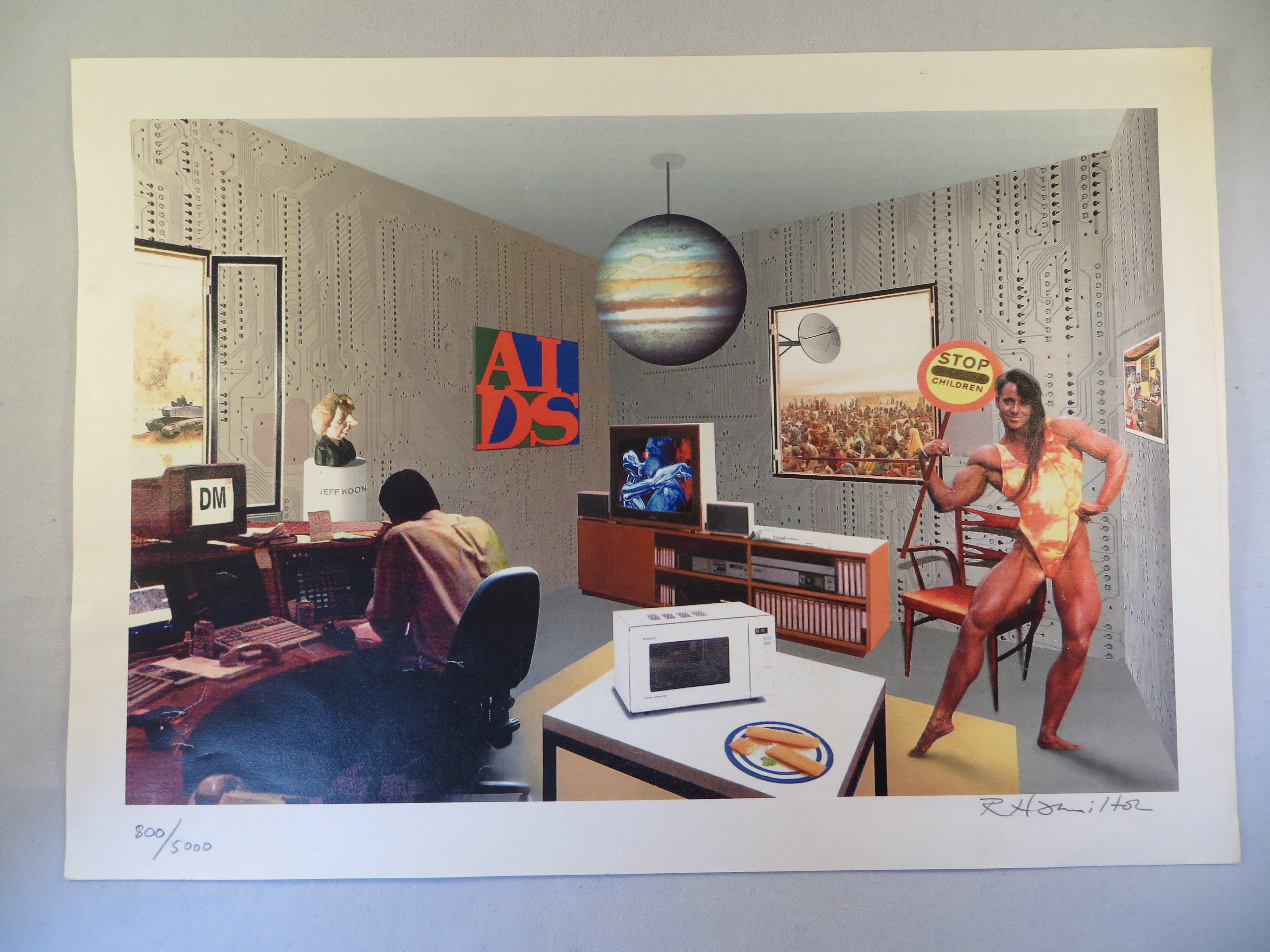 Richard Hamilton Ltd Ed colour laser print. "Just what is it that makes ...