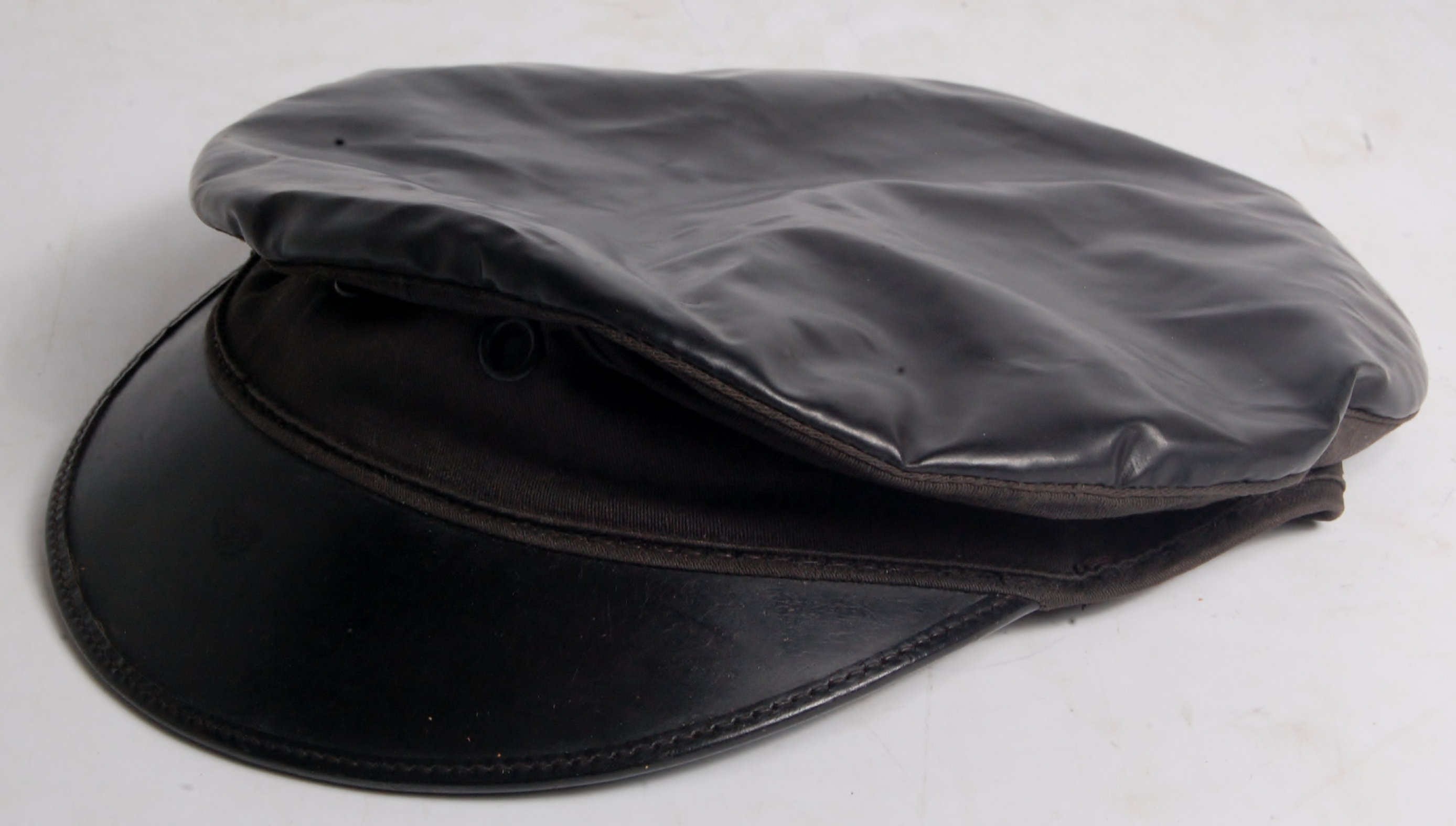 A railwayman's ex British Railway grease top hat, 6 7/8 in size