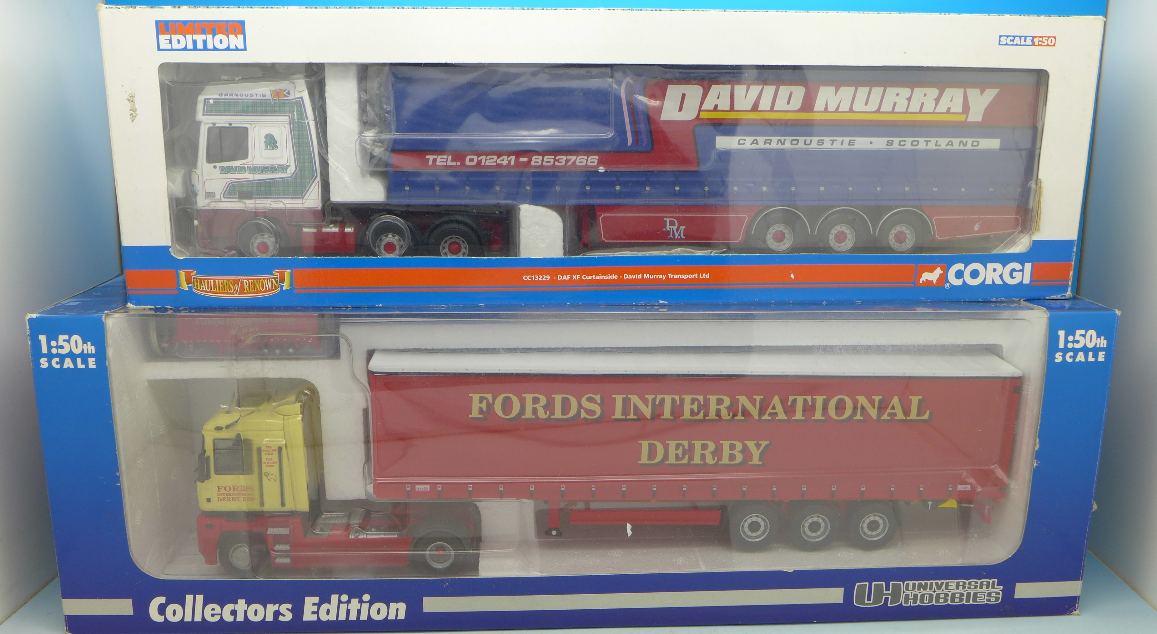 Two 1 50 Scale Model Lorries Corgi And Universal two-1-50-scale-model-lorries-corgi-and-universal