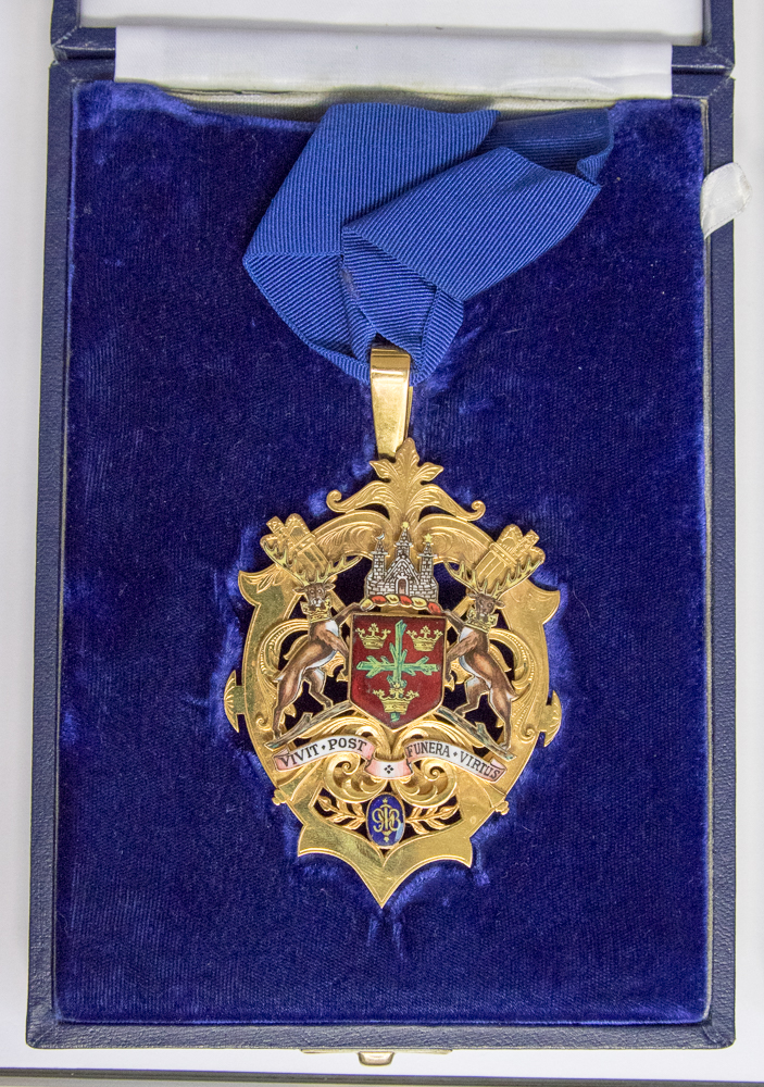 Sheriff of Nottingham, an important set of six boxed enamelled ...