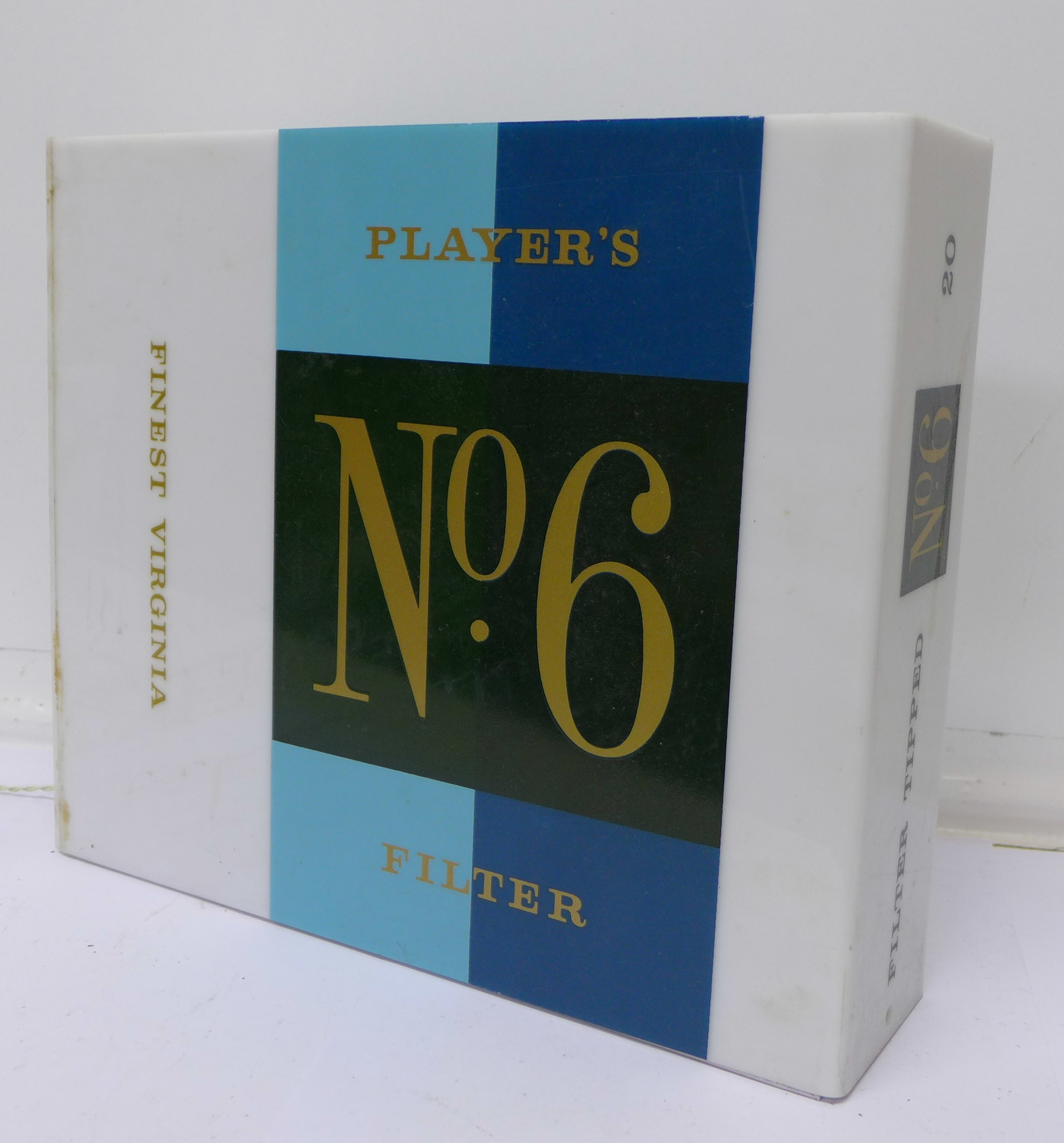 A John Player's No.6 Cigarettes advertising illuminated sign, 31.5cm x ...