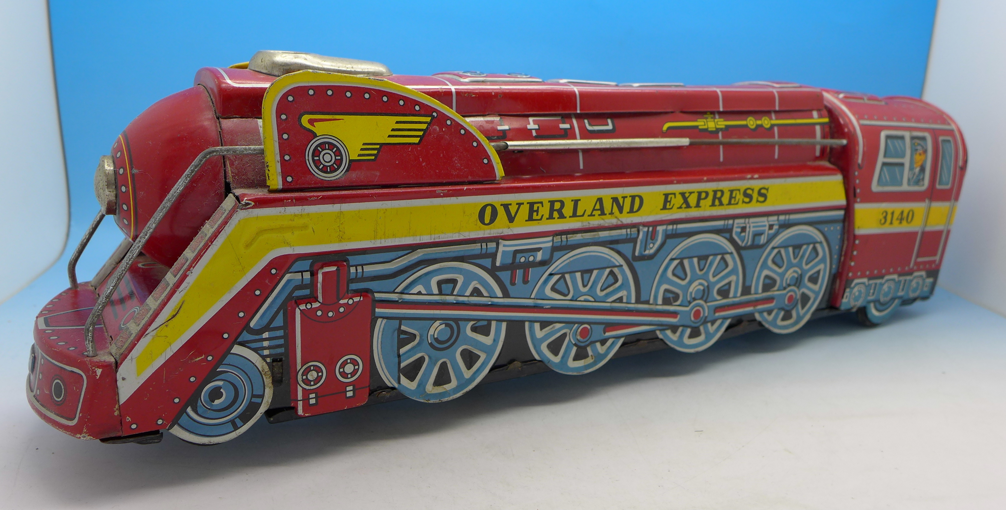 A 1960's Modern Toys of Japan battery operated tin-plate Overland ...