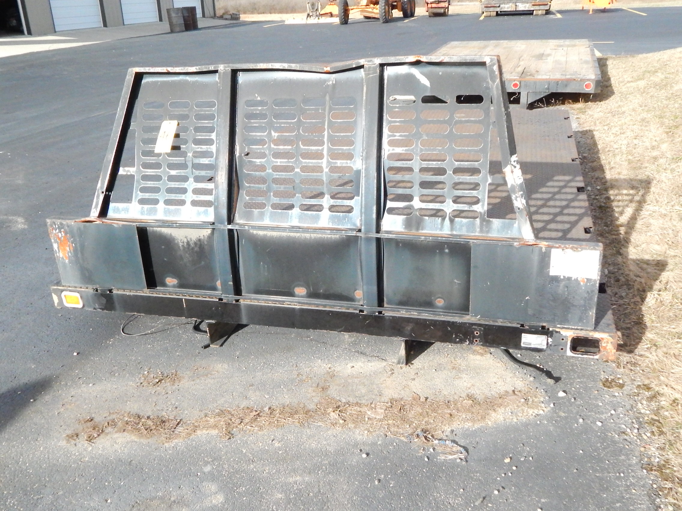 Knapheide Truck Stake Bed, 12 ft. Long 7 ft. 10 in Wide Treadplate Deck