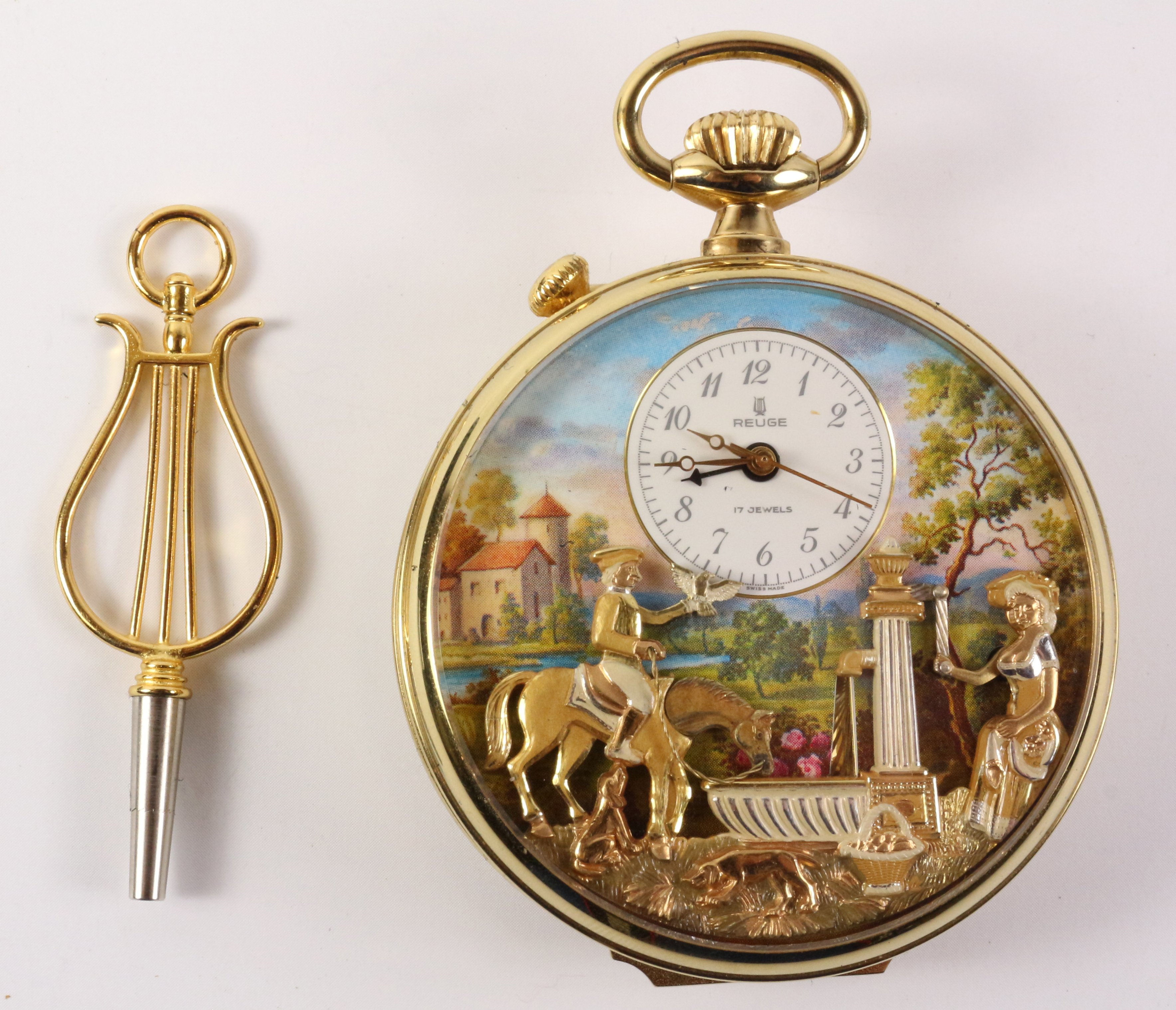 Charles Reuge a Saint Croix Music automata alarm pocket watch signed ...