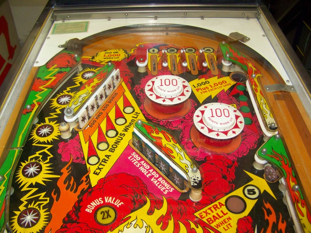 VULCAN PINBALL MACHINE GOTTLIEB 1977 Item is in used condition ...