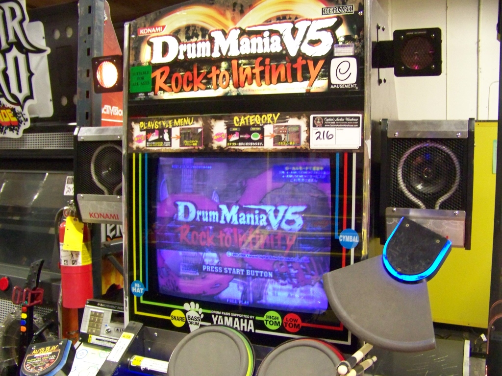 DRUM MANIA V5 MUSIC ARCADE GAME KONAMI Item is in used condition ...
