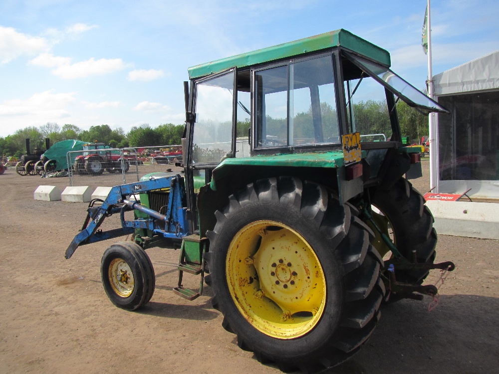 John Deere 2130 Tractor c/w OPU cab, Tanco loader