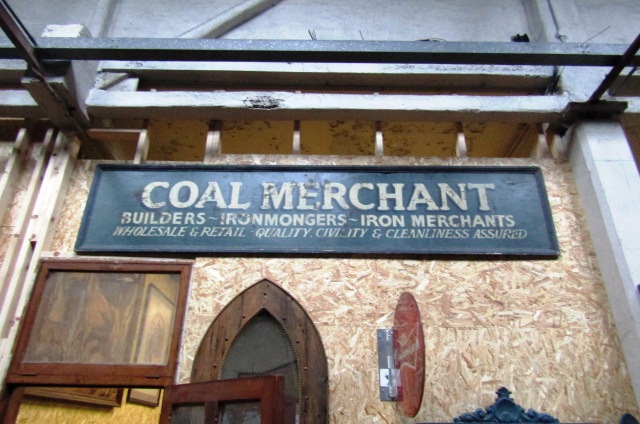 Vintage Large Form Coal Merchant Advertising Sign from Ripper Street