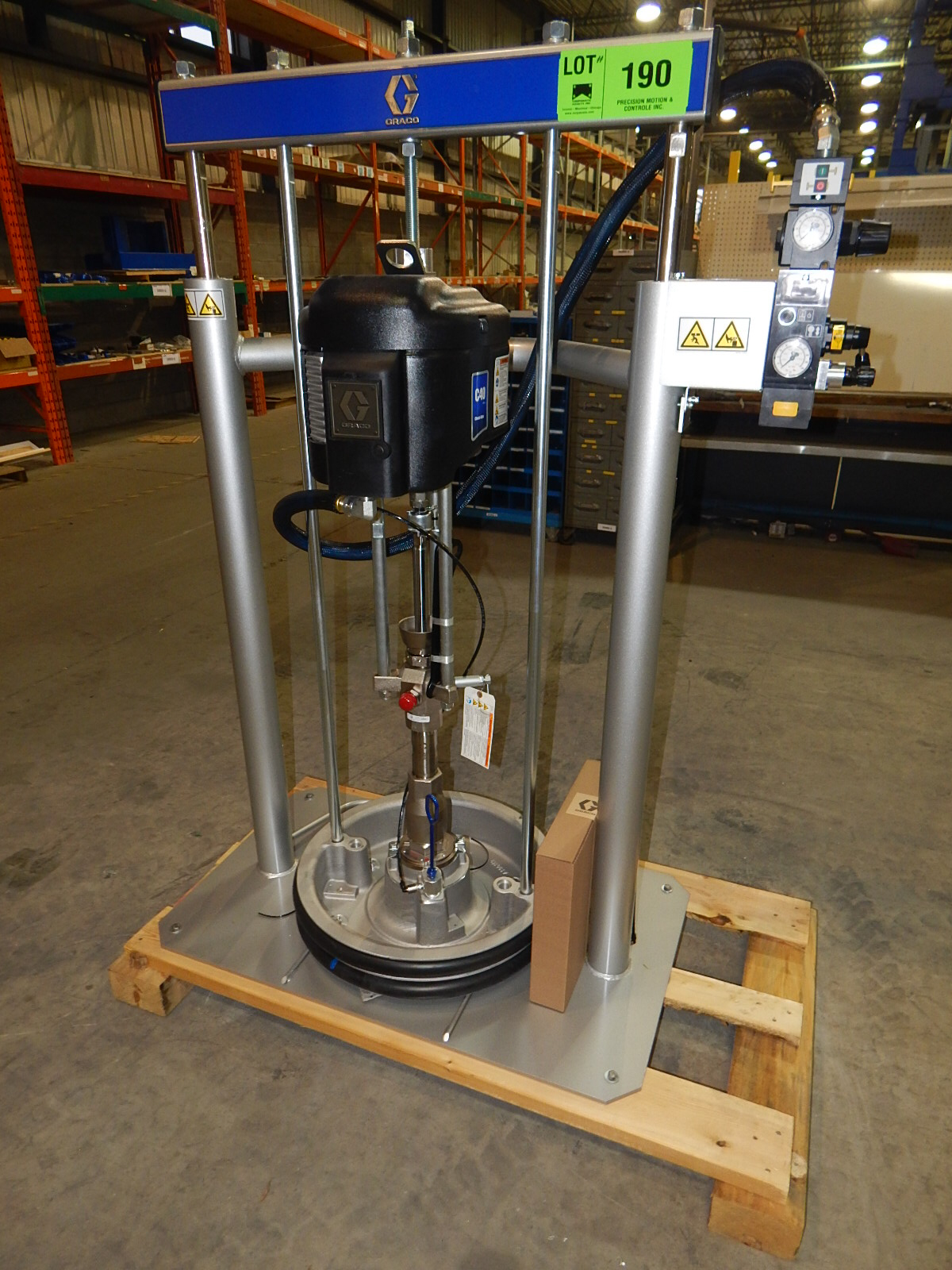 GRACO C40 CHECK-MATE PNEUMATIC BARREL PUMP, S/N: A4330 (BRAND NEW)