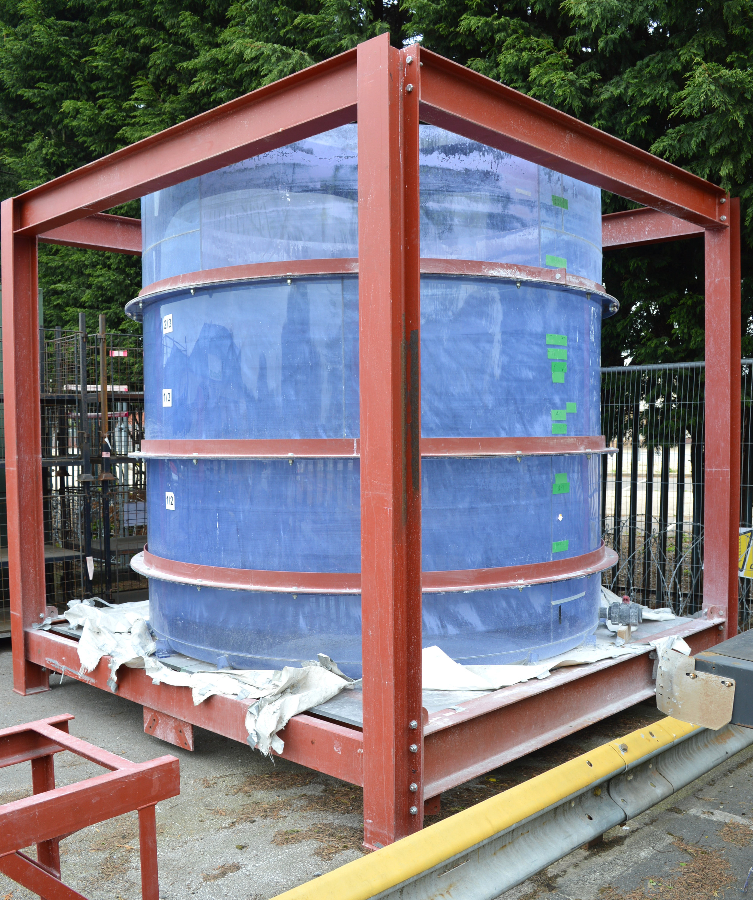 Perspex Storage Tank in Steel Frame L3150 x W3160 x H2930mm - Tank ...