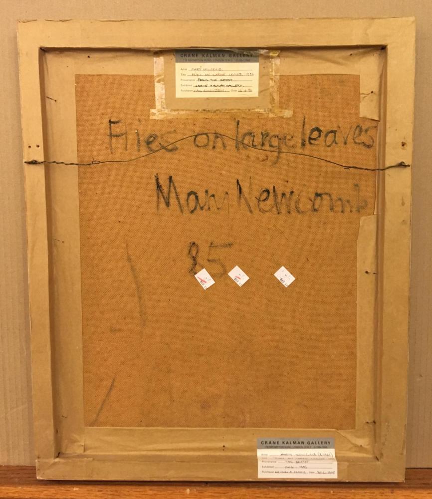 § Mary Newcomb (British, 1922-2008) Flies on Large Leaves, 1985 signed ...