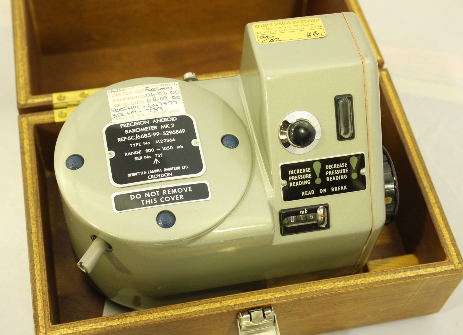 A scarce Admiralty pattern Negretti & Zambra Precision Aneroid ...