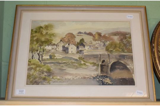 Sam Chadwick (1902-1992) Kettlewell, signed, watercolour 30cm by 46cm