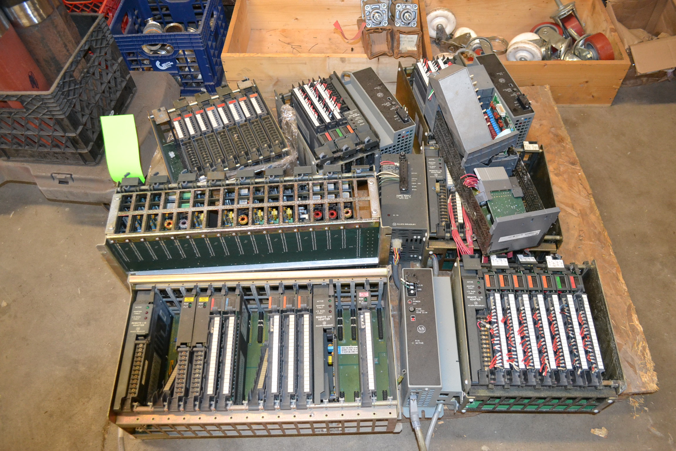 Lot of Allen Bradley PLC Racks, Total of (10) Chassis, Includes Cat ...