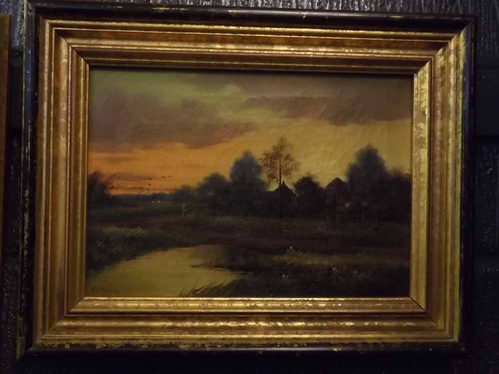 A H Cole, signed and dated '93, pair of oils on canvas, River scenes at ...