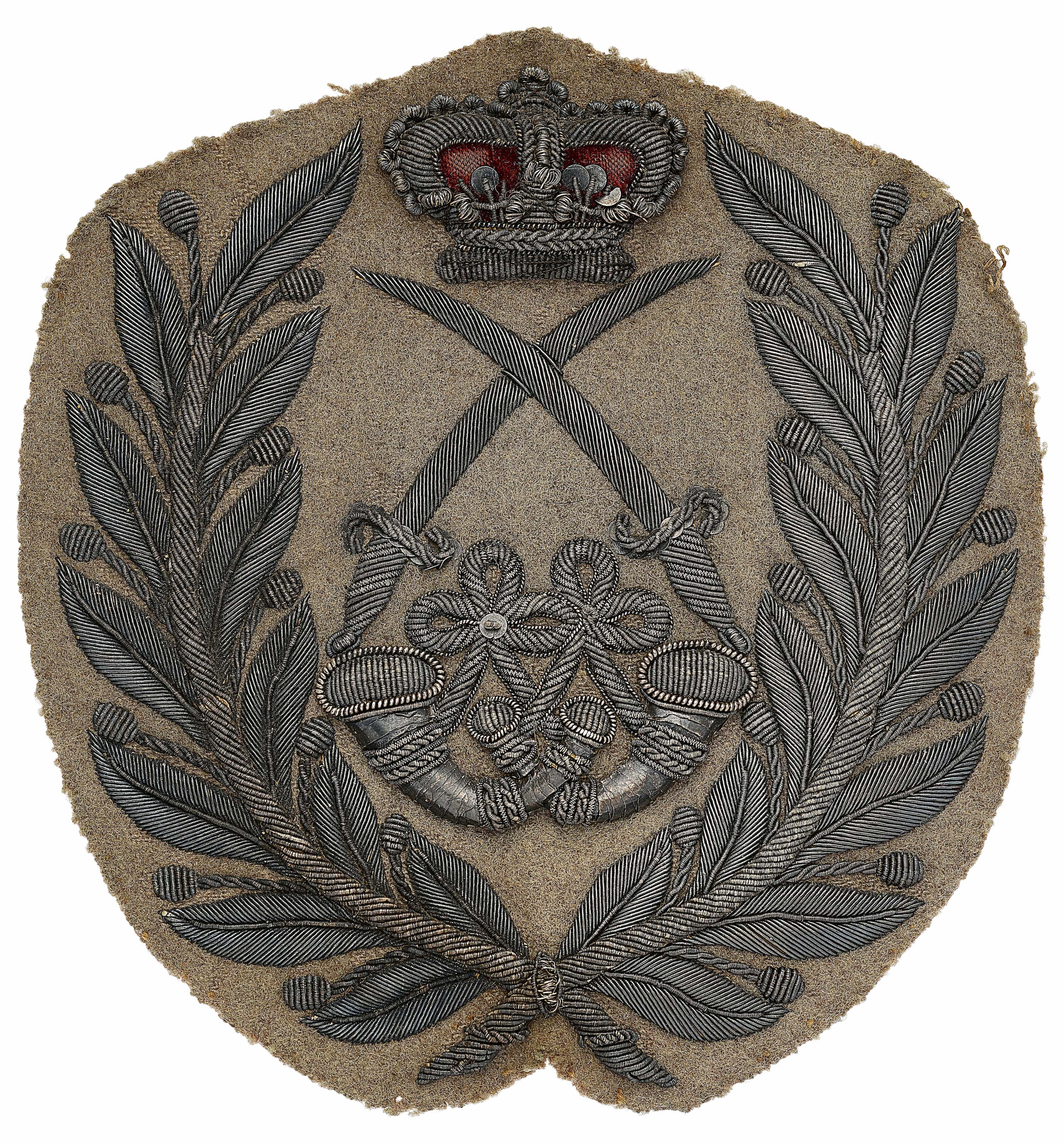Rifle Volunteers Victorian Colour Sergeant's cloth rank badge circa ...
