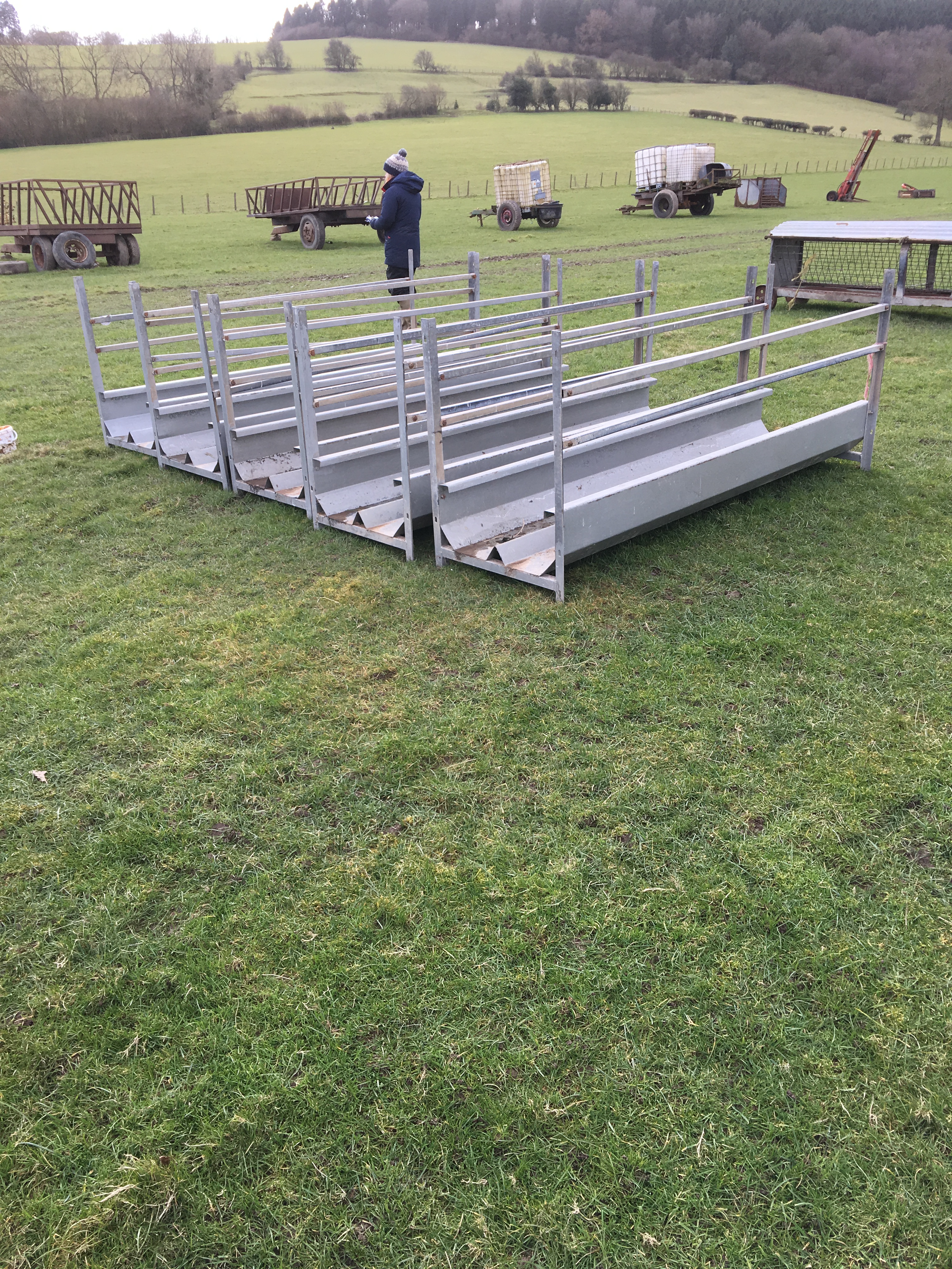 5 GALV' WALK THROUGH SHEEP FEEDERS