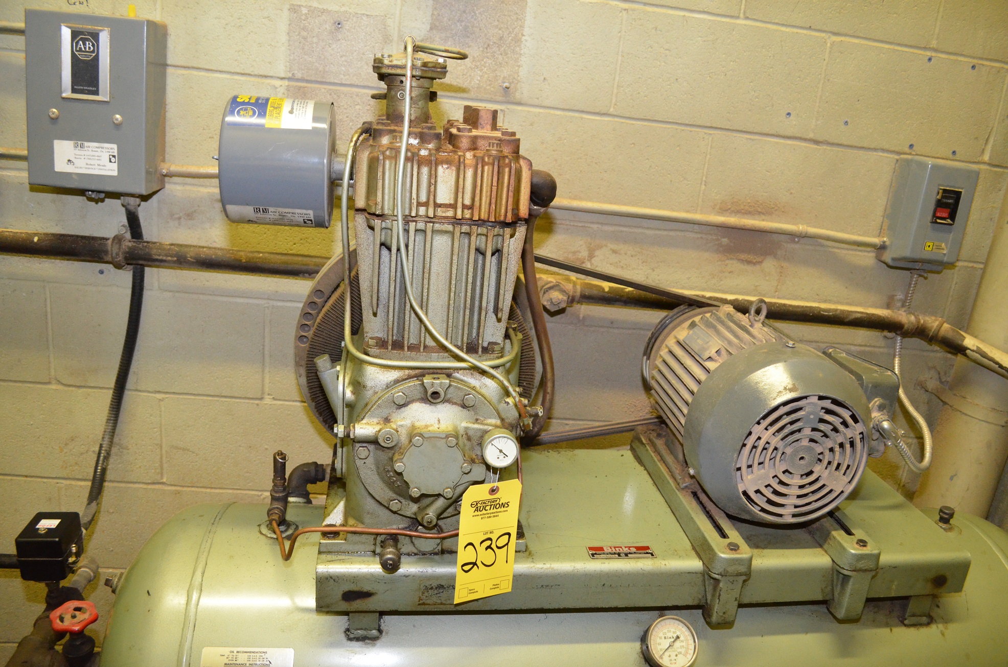 BINKS model 33-1036 5 HP Compressor 575 volt 3ph