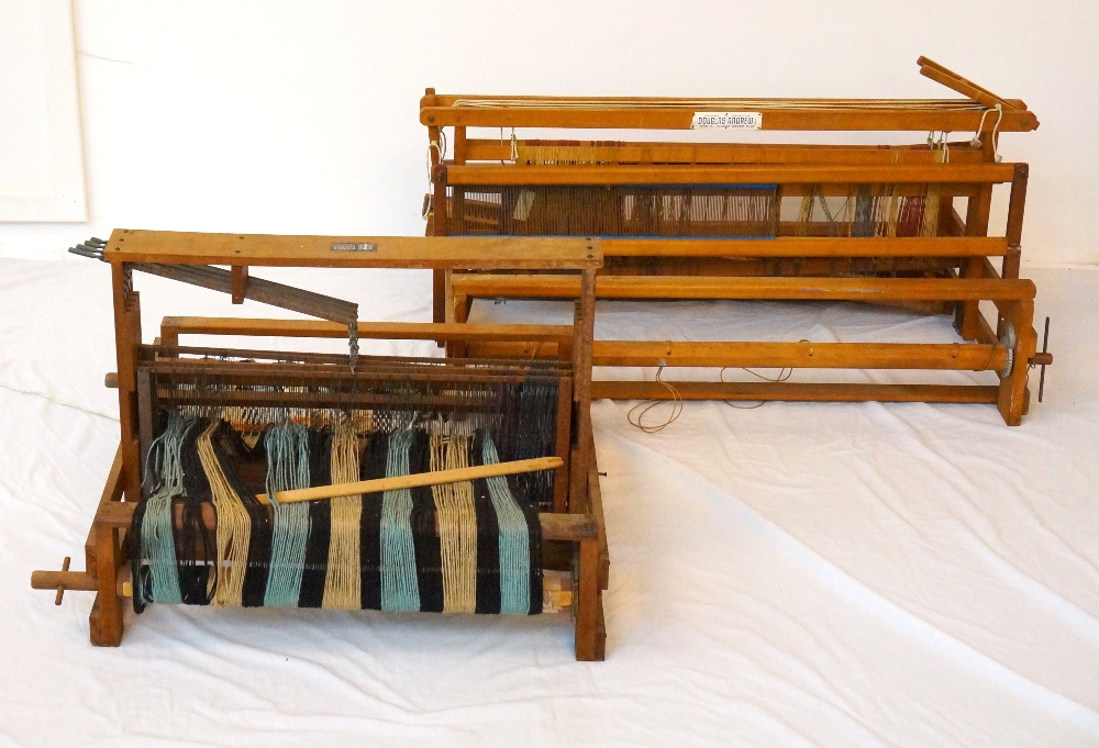 DOUGLAS ANDREW FOUR SHAFT WEAVING LOOM together with a Harris Looms ...