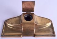 AN ART NOUVEAU WMF BRASS DESK STAND 26 Cm X 11 Cm AN ART NOUVEAU WMF BRASS DESK STAND 26 Cm X 11 Cm